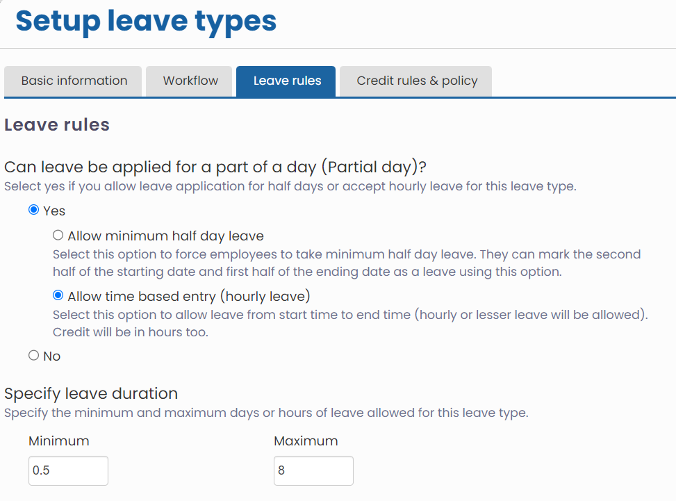 Configure Leave Rules - Empxtrack Configure Leave Rules - Empxtrack